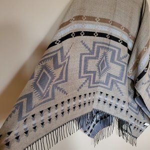 Woven Heart | Jackets & Coats | Woven Heart Reversible Aztec Shawl Size ...